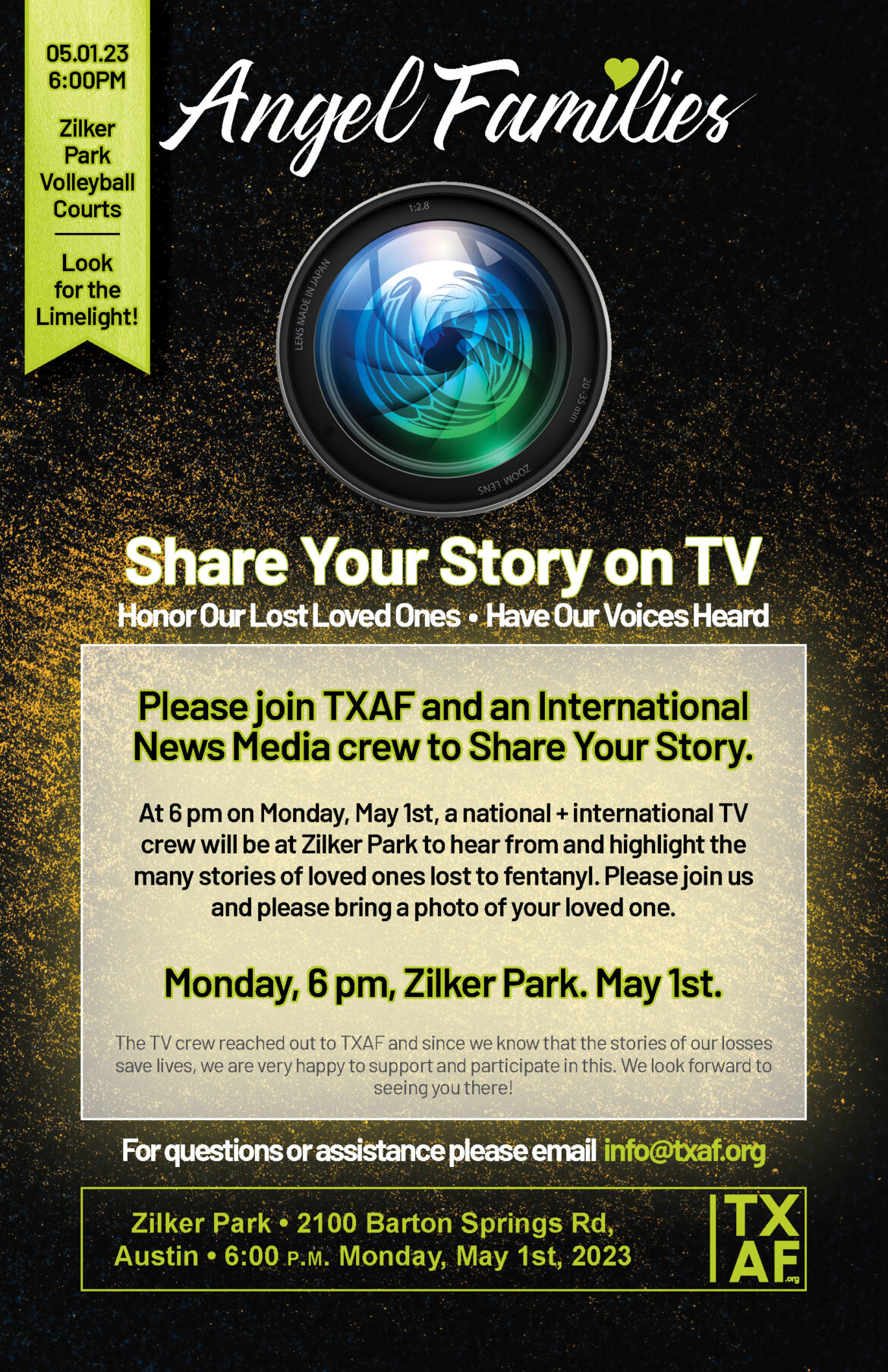 Zilker Park Media Event & Family Night – TXAF: Texas Against Fentanyl